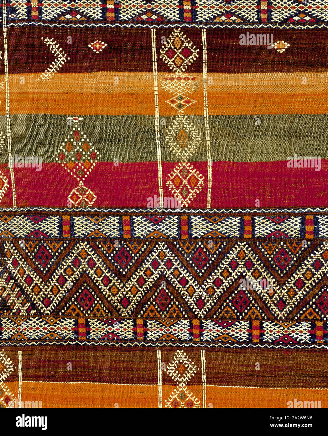 tent entrance hanging, Berber peoples, about 1900, wool, cotton, 91-1/2 ...