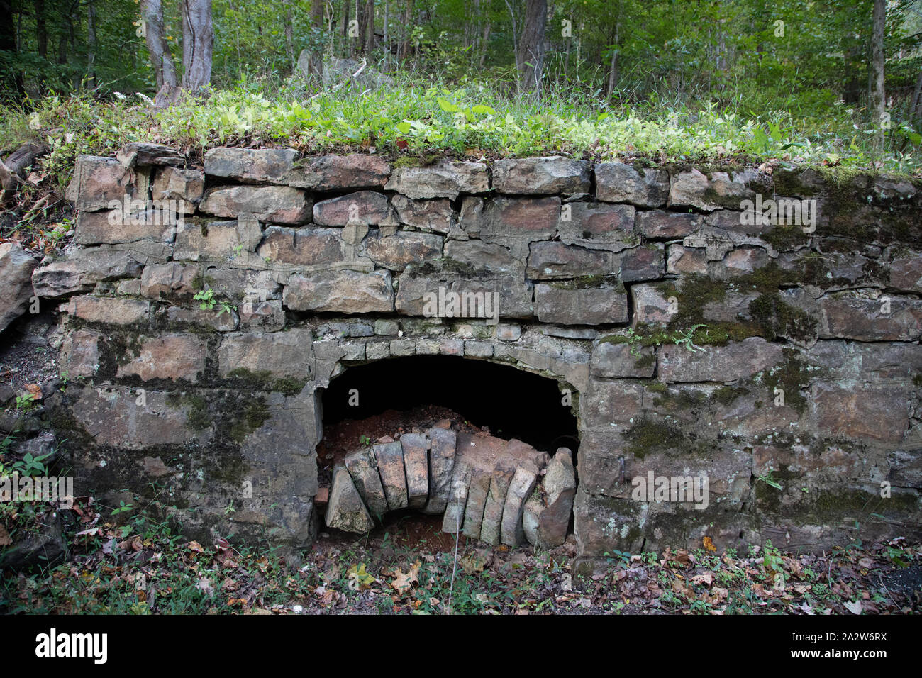 Remnants of coke ovens at Nuttallburg, a ghost town that was once one ...