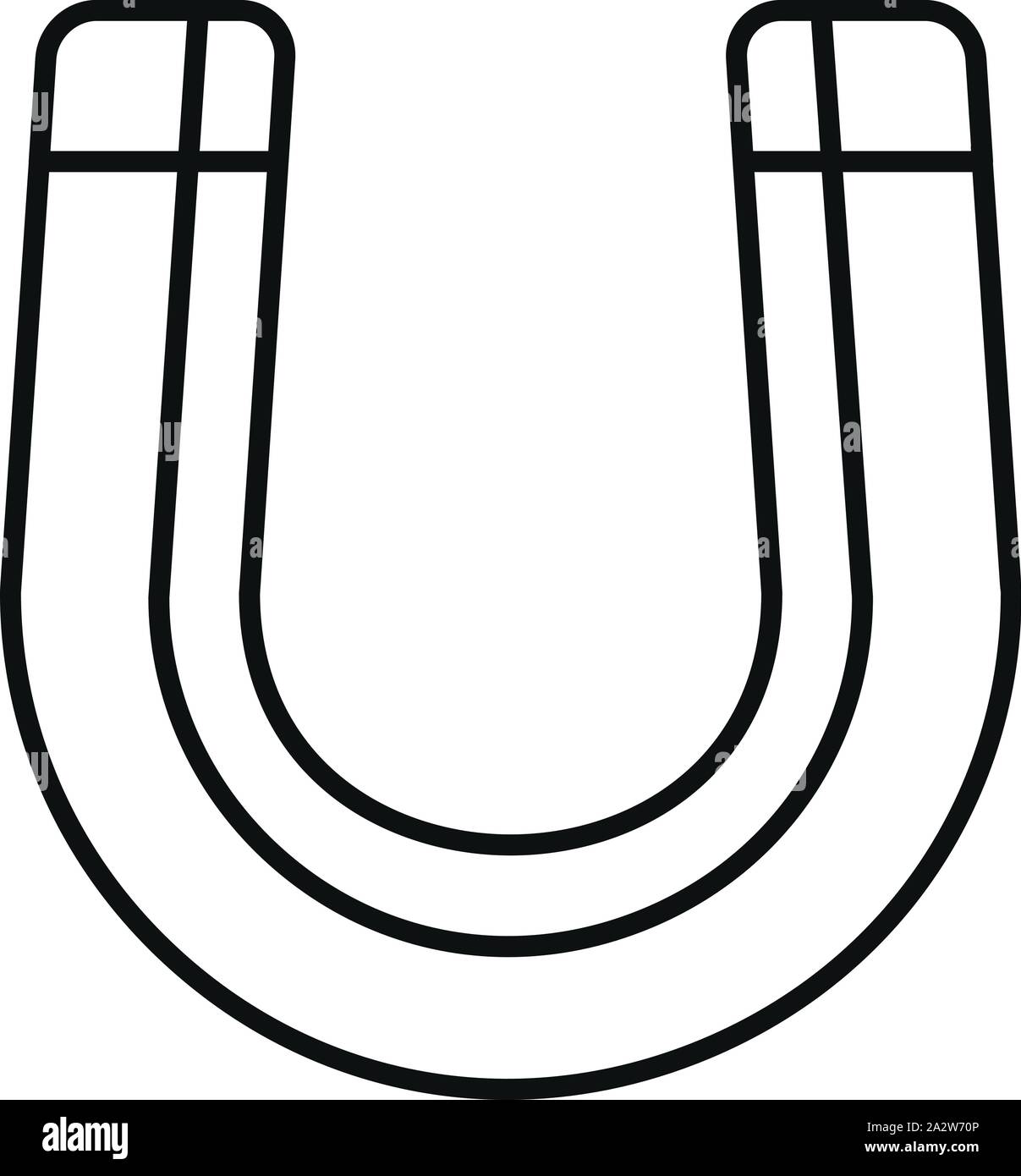 Magnet force icon. Outline magnet force vector icon for web design ...