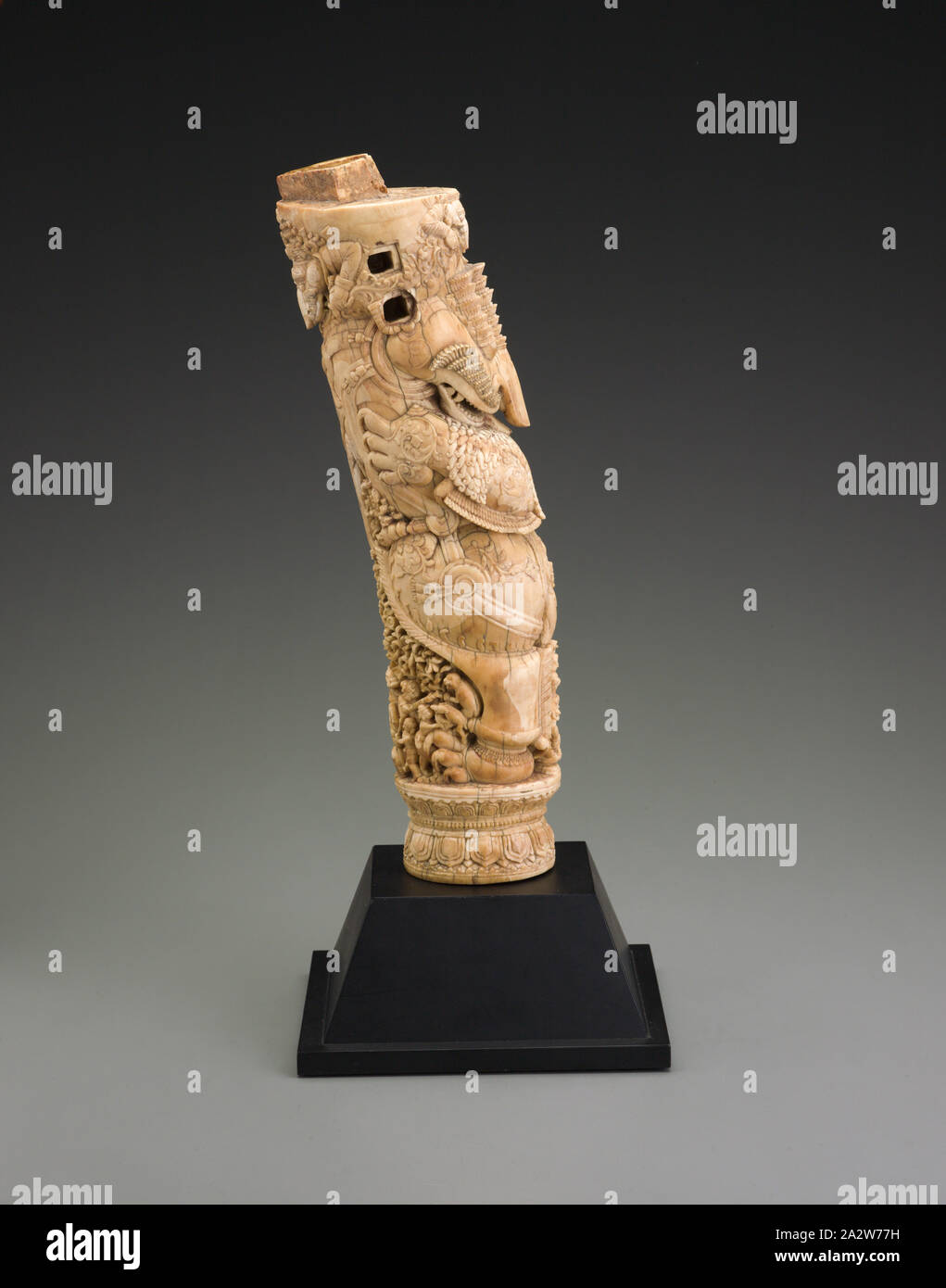 throne leg, Ganga, Ganga, 17th century, ivory, 16-1/4 x 6-1/2 in ...