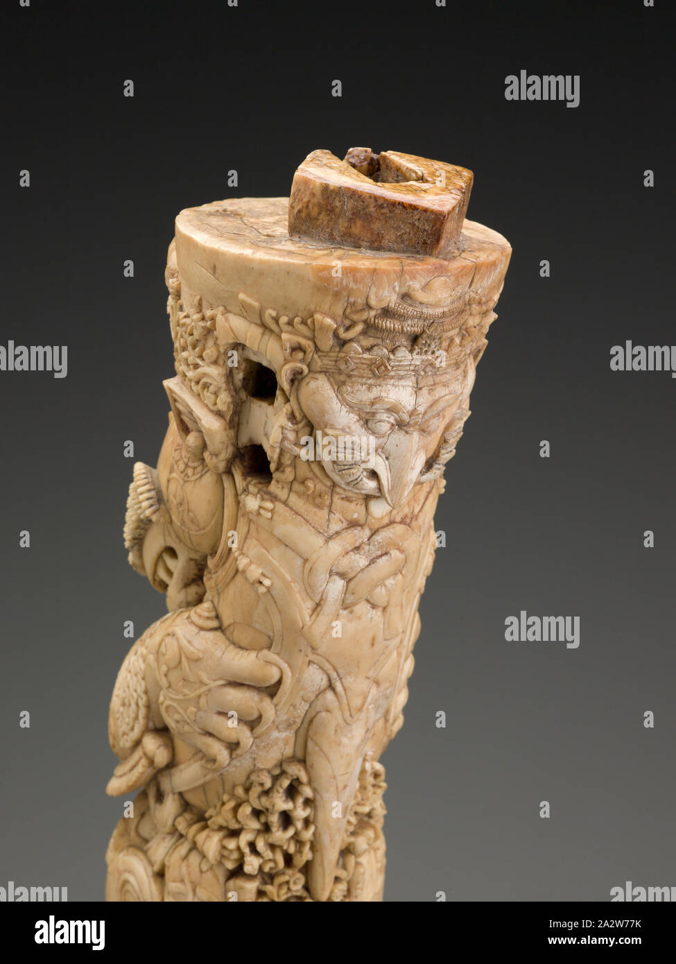 throne leg, Ganga, Ganga, 17th century, ivory, 16-1/4 x 6-1/2 in ...