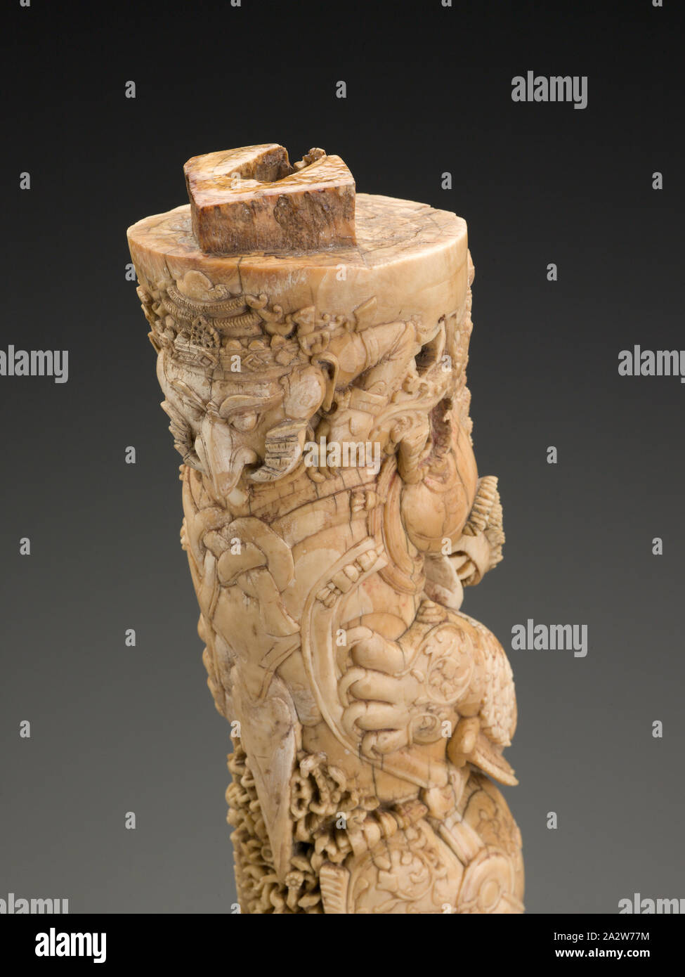 throne leg, Ganga, Ganga, 17th century, ivory, 16-1/4 x 6-1/2 in ...