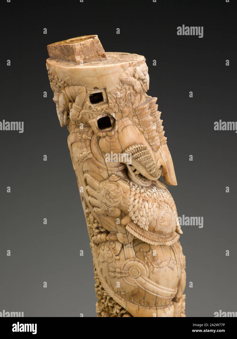 throne leg, Ganga, Ganga, 17th century, ivory, 16-1/4 x 6-1/2 in ...