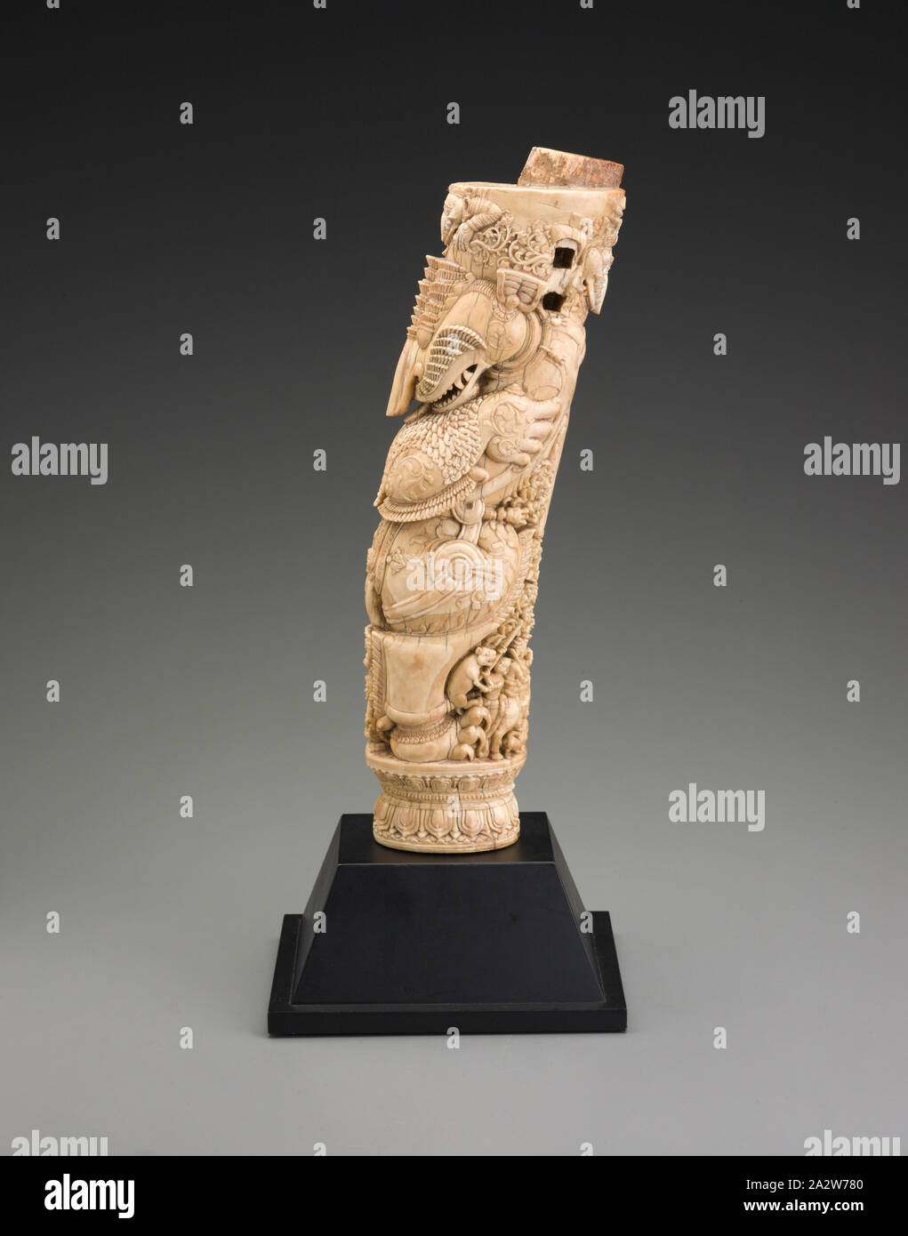 throne leg, Ganga, Ganga, 17th century, ivory, 16-1/4 x 6-1/2 in ...