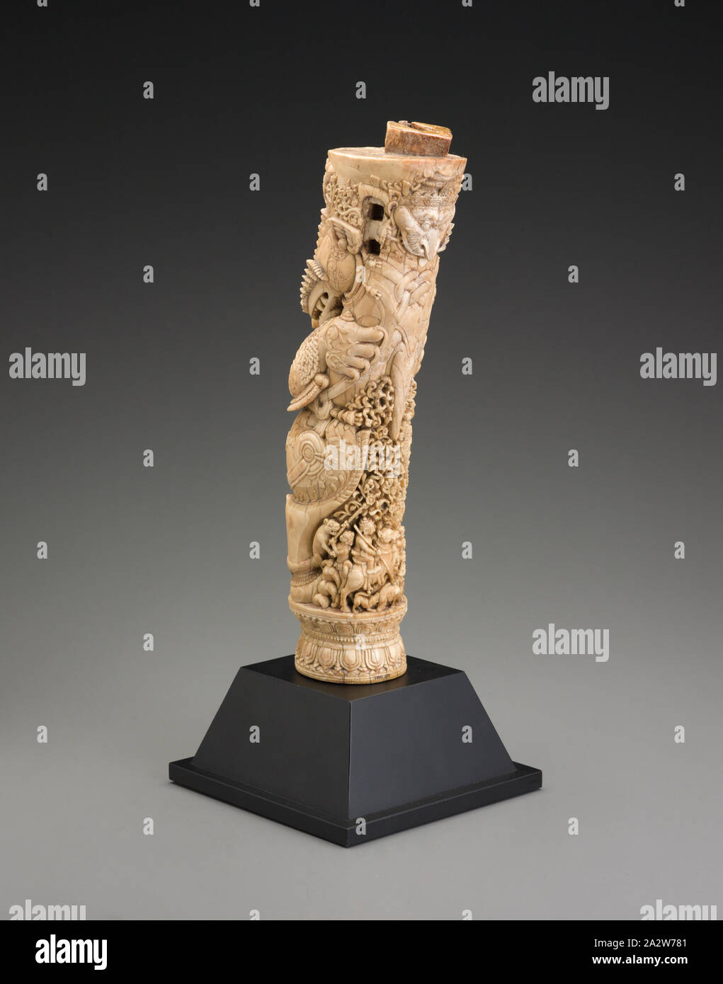 throne leg, Ganga, Ganga, 17th century, ivory, 16-1/4 x 6-1/2 in ...