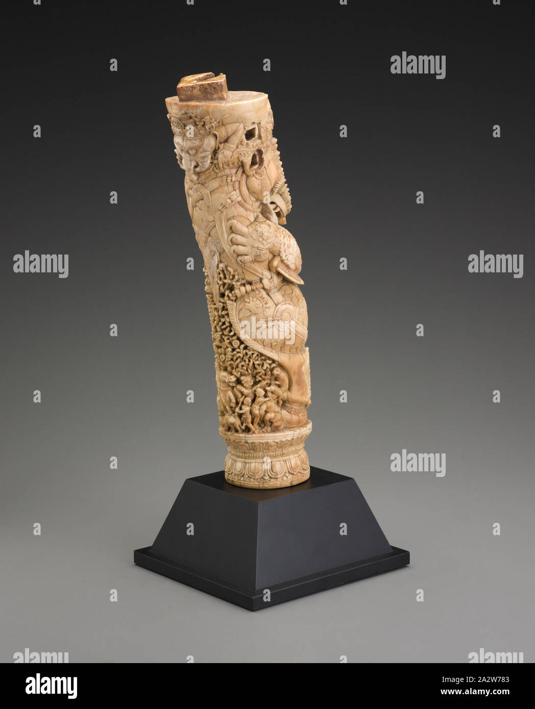 throne leg, Ganga, Ganga, 17th century, ivory, 16-1/4 x 6-1/2 in ...