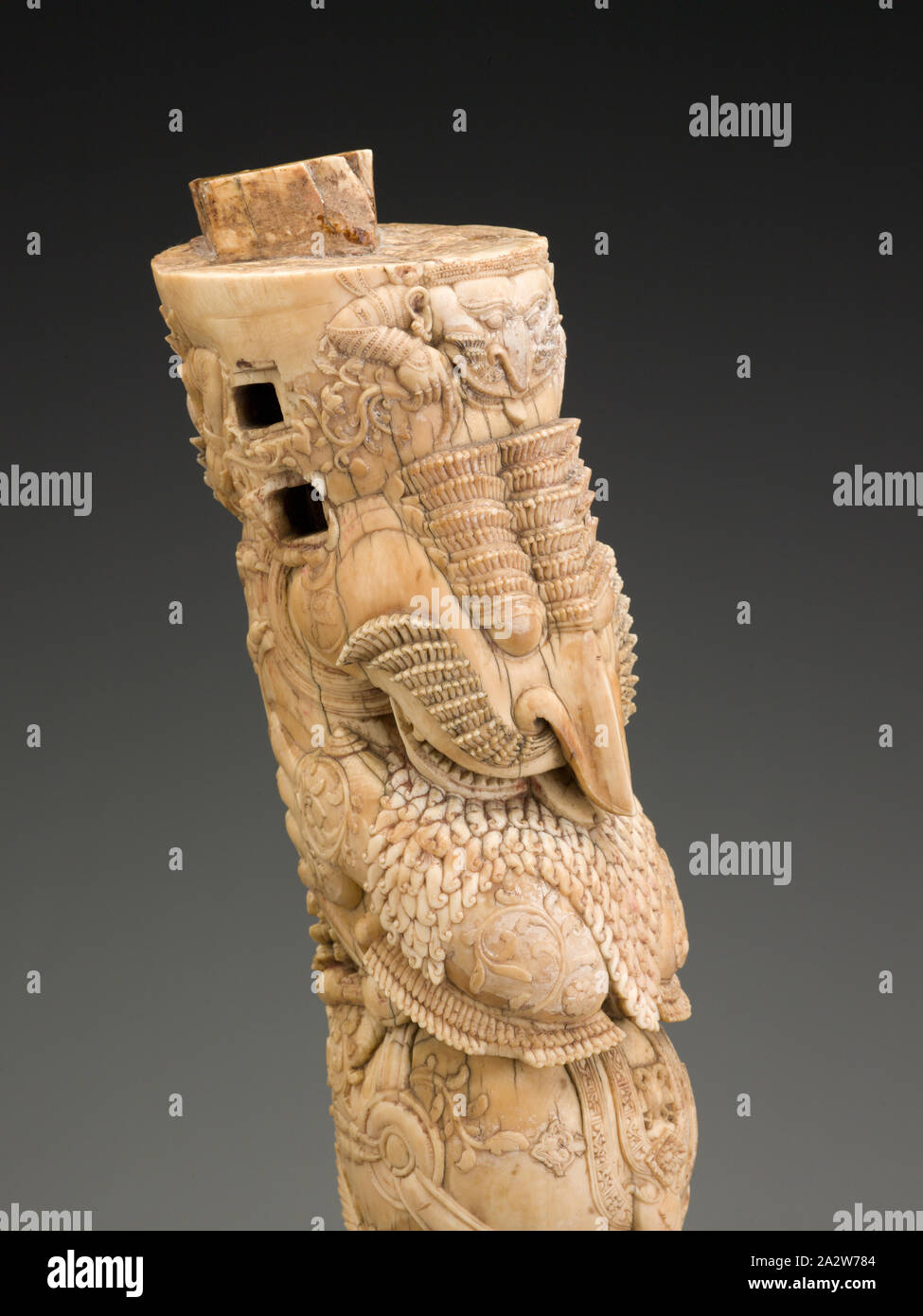 throne leg, Ganga, Ganga, 17th century, ivory, 16-1/4 x 6-1/2 in ...