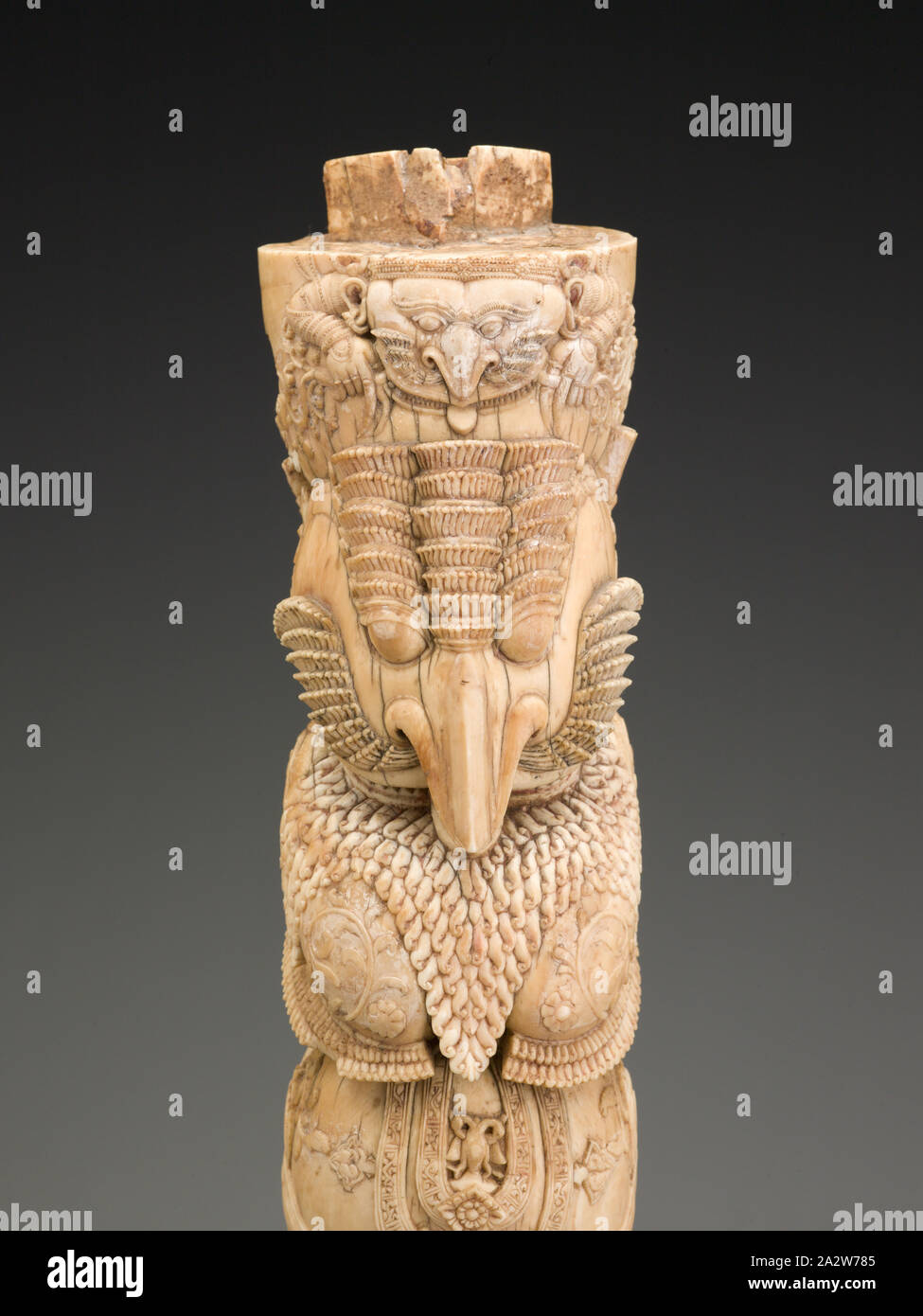 throne leg, Ganga, Ganga, 17th century, ivory, 16-1/4 x 6-1/2 in ...