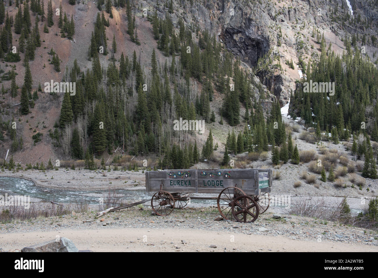 Remnants of the old Eureka Mine in what is now the ghost town of ...