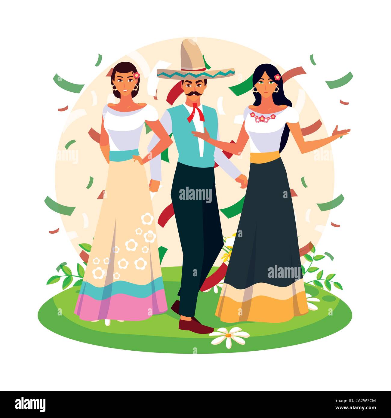 Mexican people design, Mexico culture tourism landmark latin and party ...