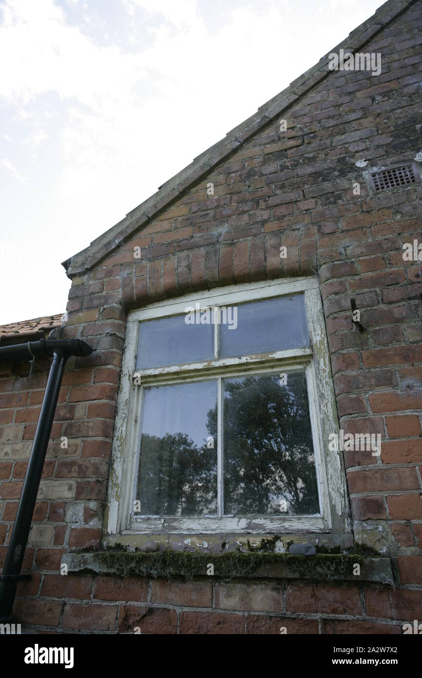 Old Weathered Window Frame in Old Rural Country Estate Outbuilding ...