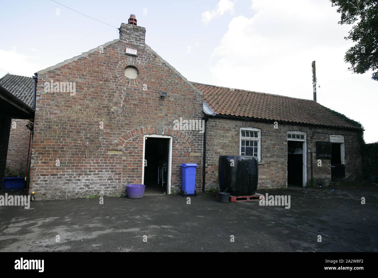 Old Brick Stables and Outbuildings on Rural Country Georgian Manor ...