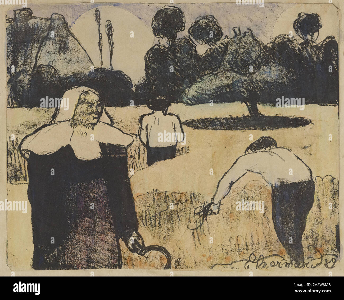 Le moissonneur (The Harvester), Emile Bernard (French, 1868-1941), 1889 ...