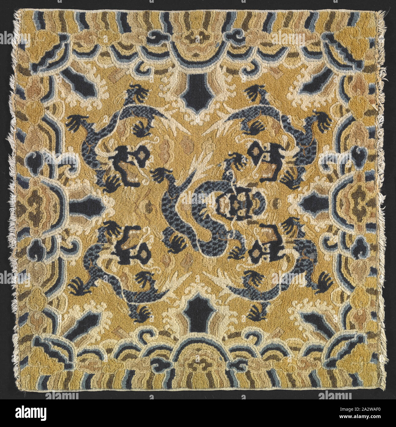 rug, 19th century, wool, cotton, 29-3/4 x 29-1/8 in., Textile and ...