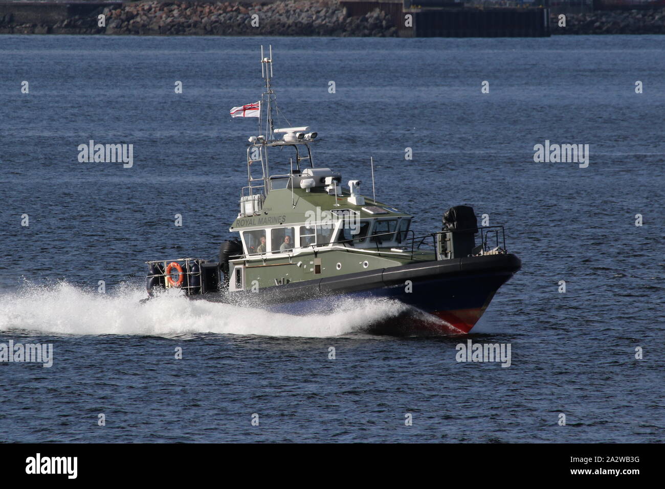 Rona, an Island-class launch operated by the Royal Marines (43 Commando ...