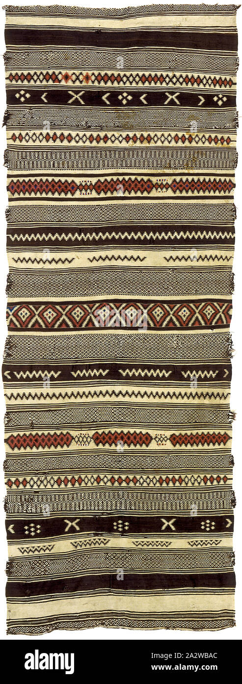 rug (hanbel), Berber peoples, early 20th century, wool, 58 x 160 in ...