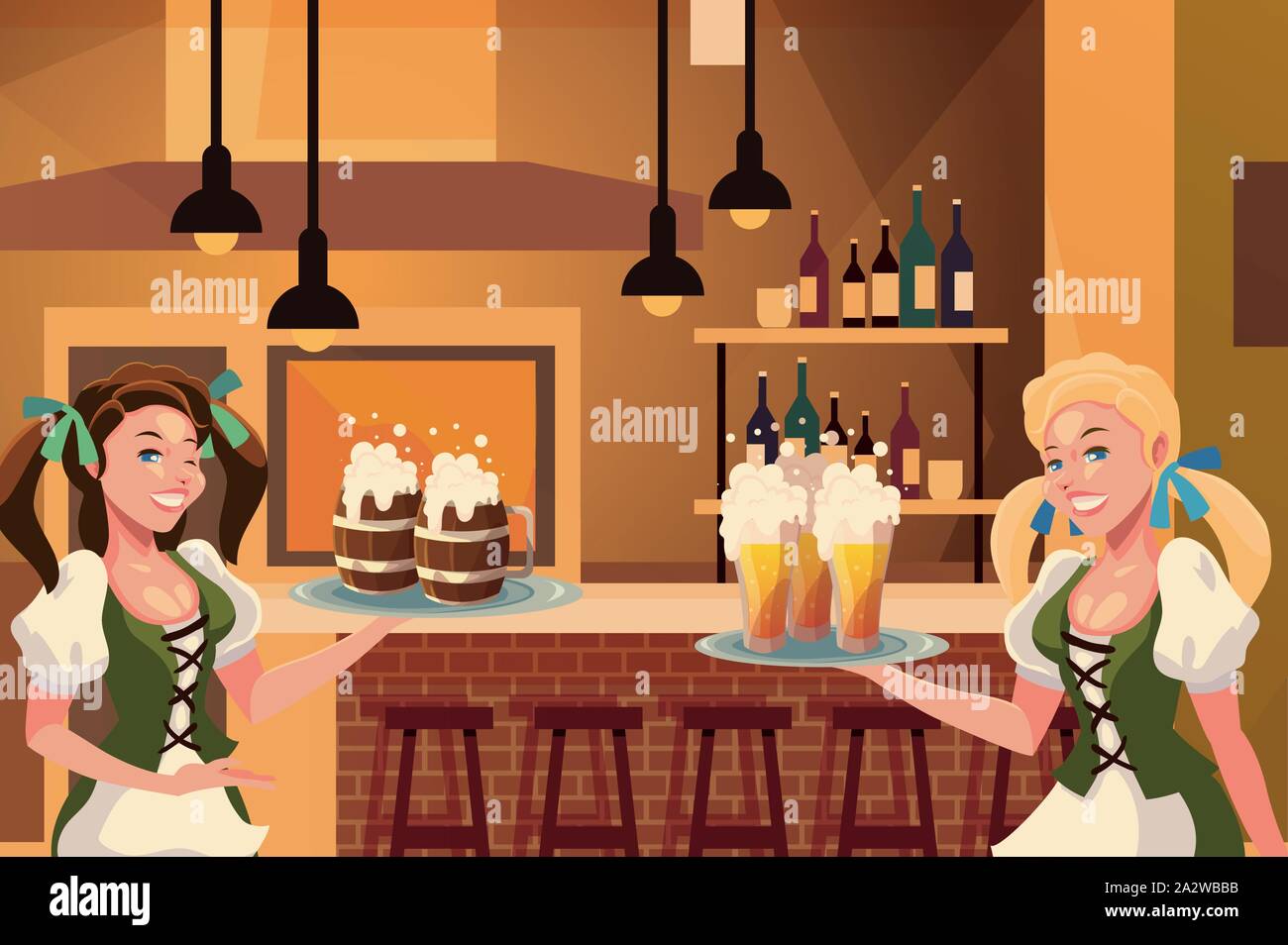 Oktoberfest women design, Germany festival celebration europe landmark ...