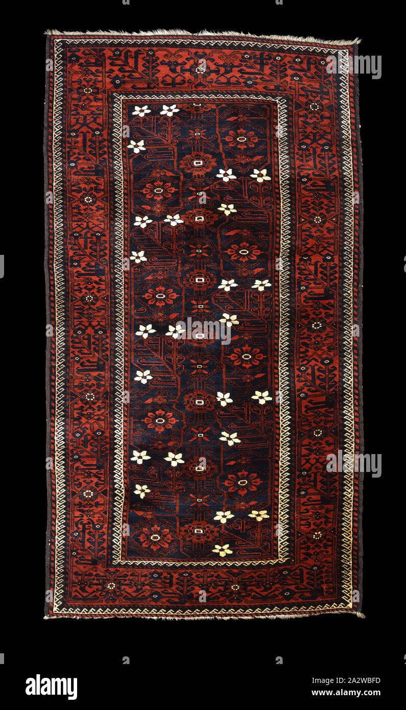 rug, Baluchi people, early 20th century, wool, 54 x 90 in., Textile and ...