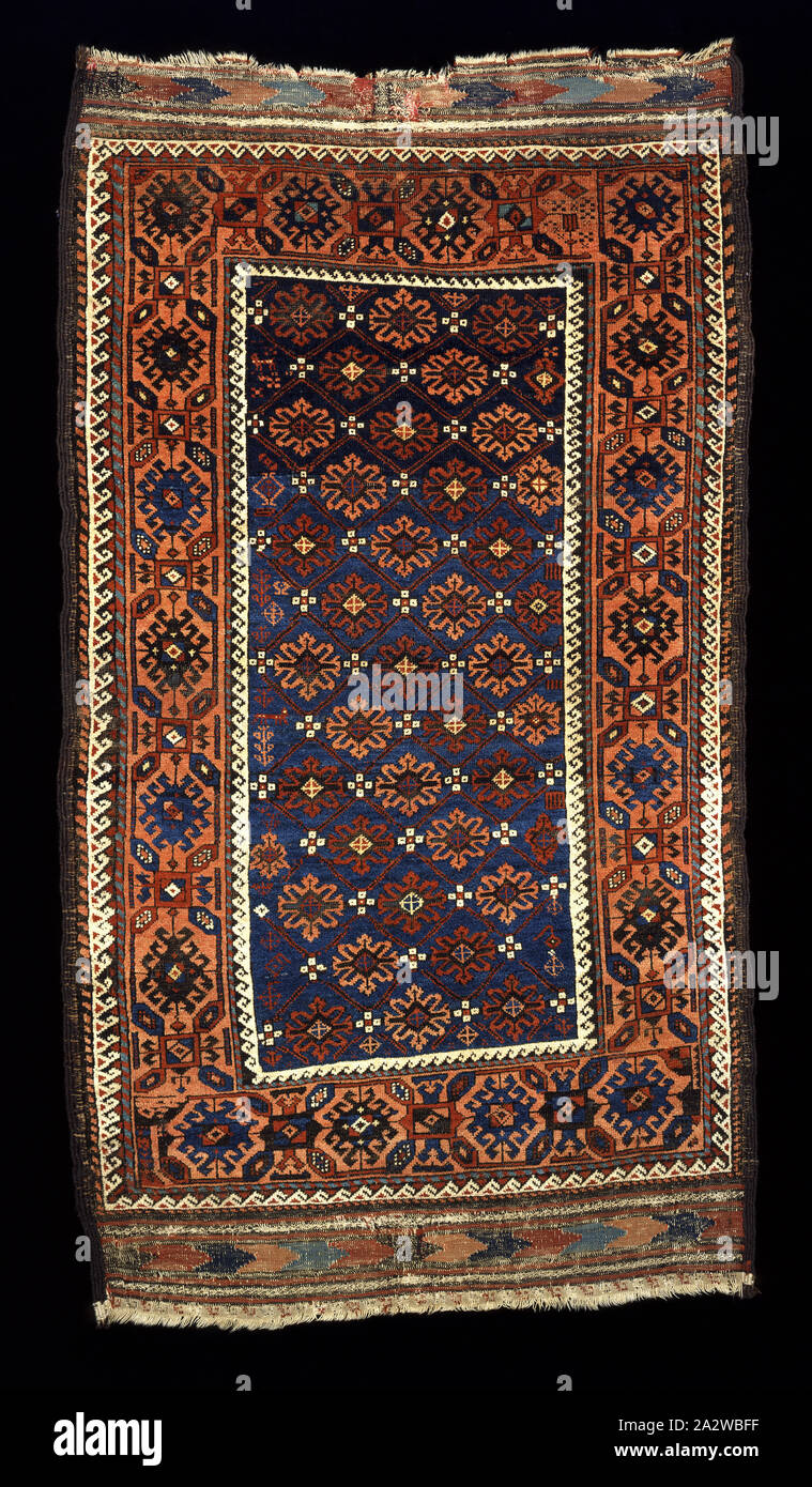 rug, Baluchi people, mid-19th century, wool, horse Hair, 41 x 75 in ...