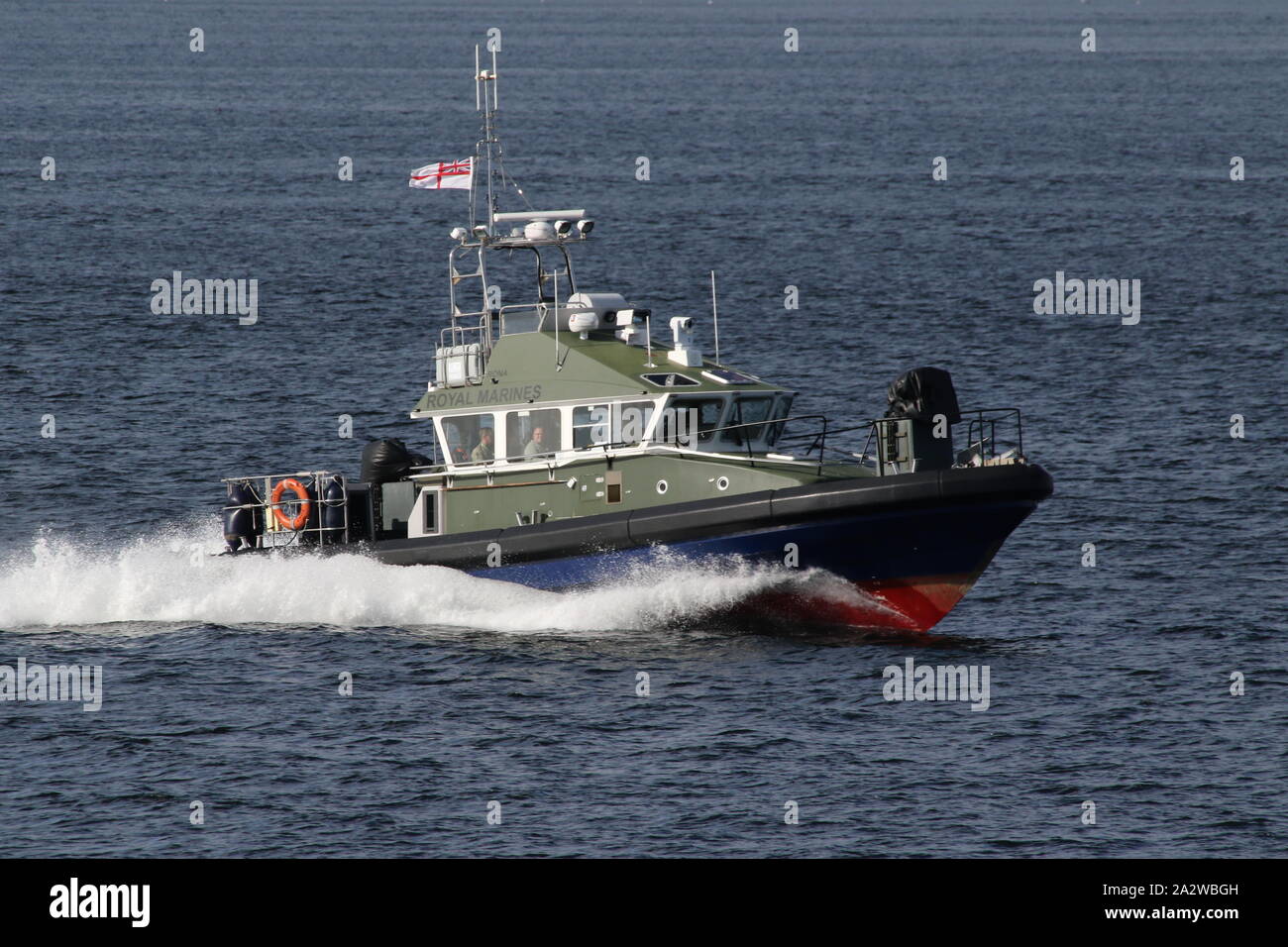 Rona, an Island-class launch operated by the Royal Marines (43 Commando ...