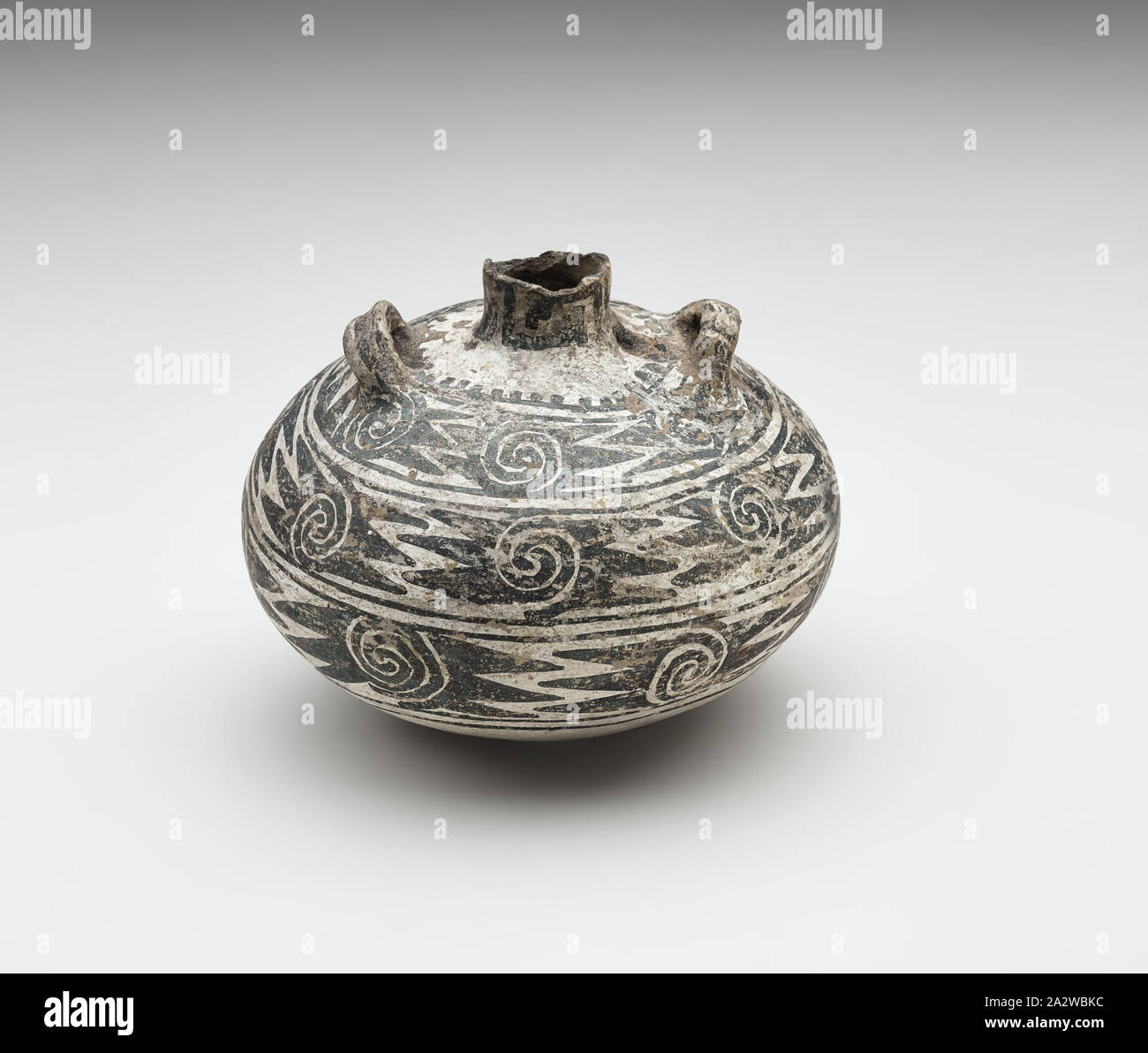 jug with two lug handles, Anasazi culture, 1100-1300, ceramic, pigment ...