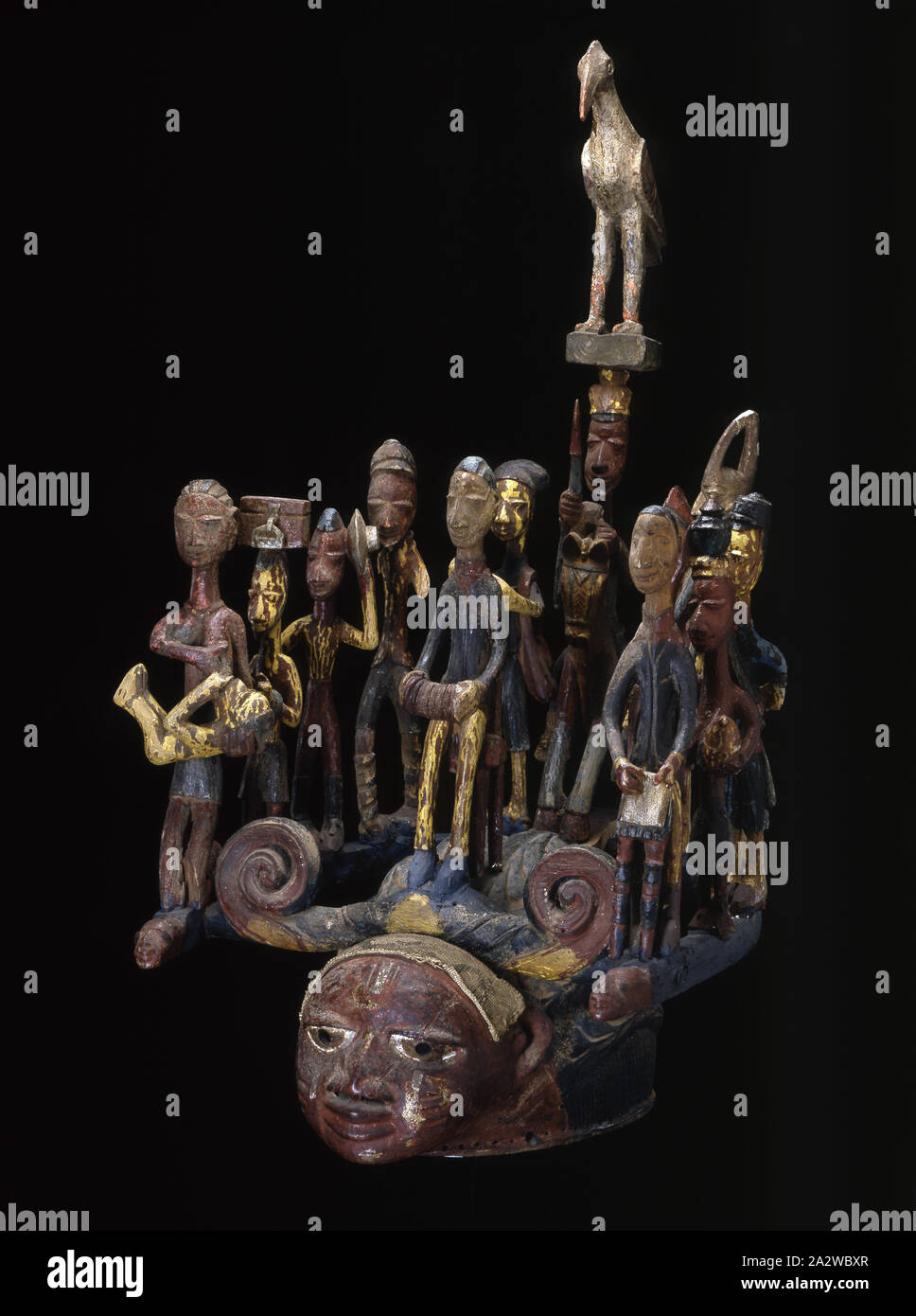 Magbo helmet mask for Oro association, Onabanjo of Itu Meko, late 19th ...