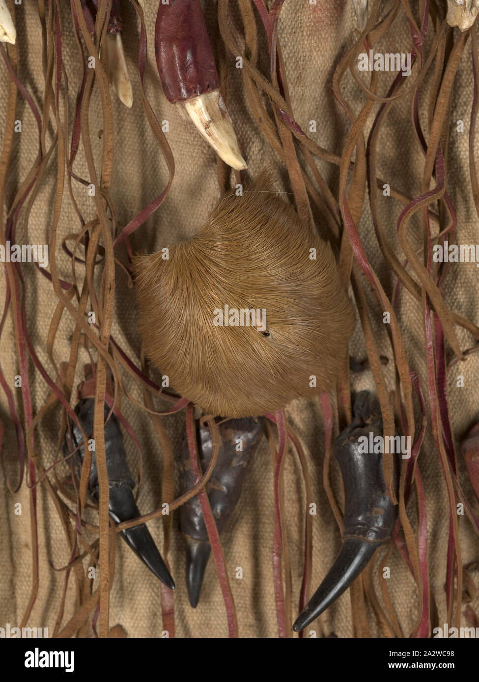 hunter's shirt, Maninka, Mande people, 1900-1999, cloth, glass, leather ...