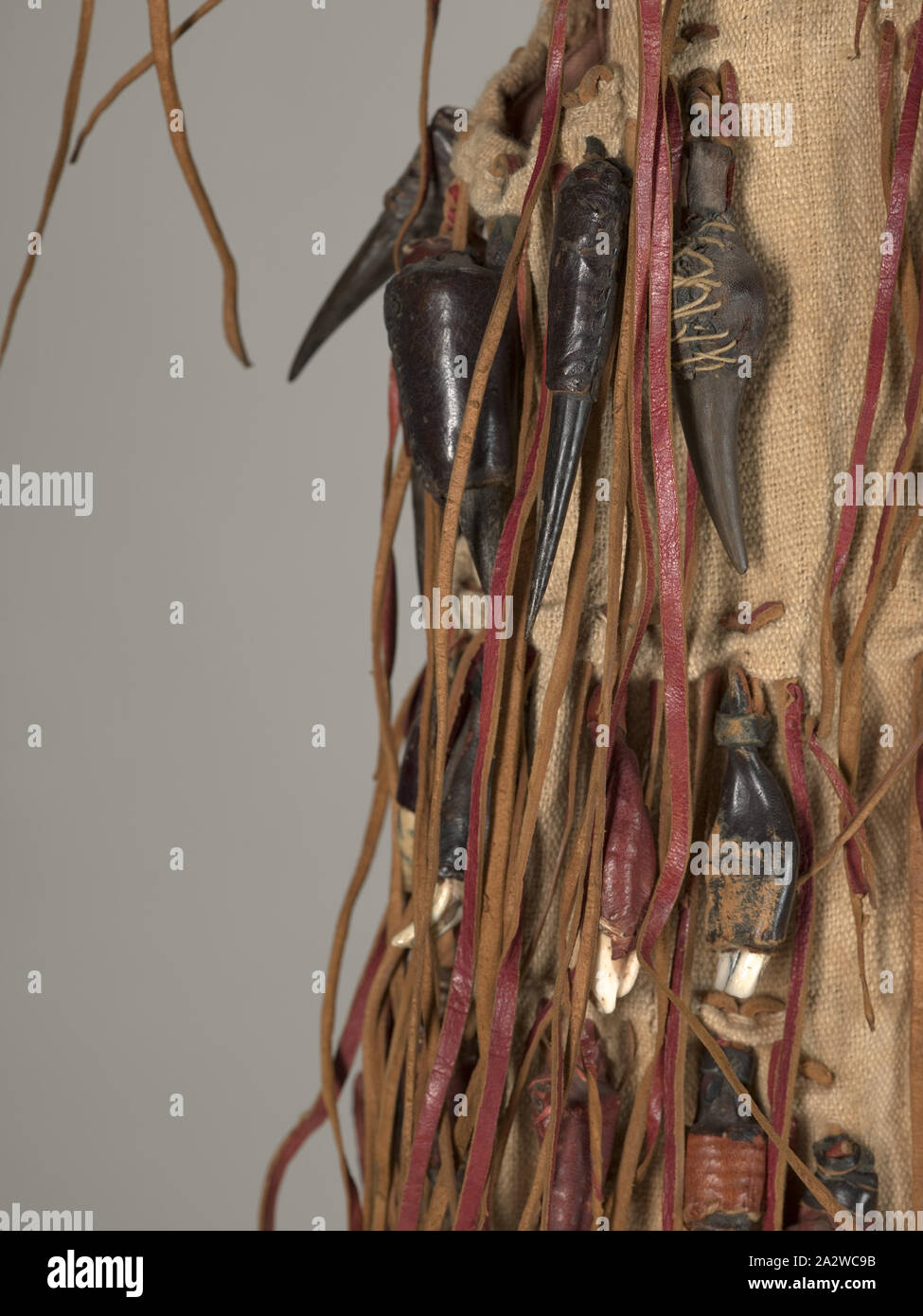 hunter's shirt, Maninka, Mande people, 1900-1999, cloth, glass, leather ...