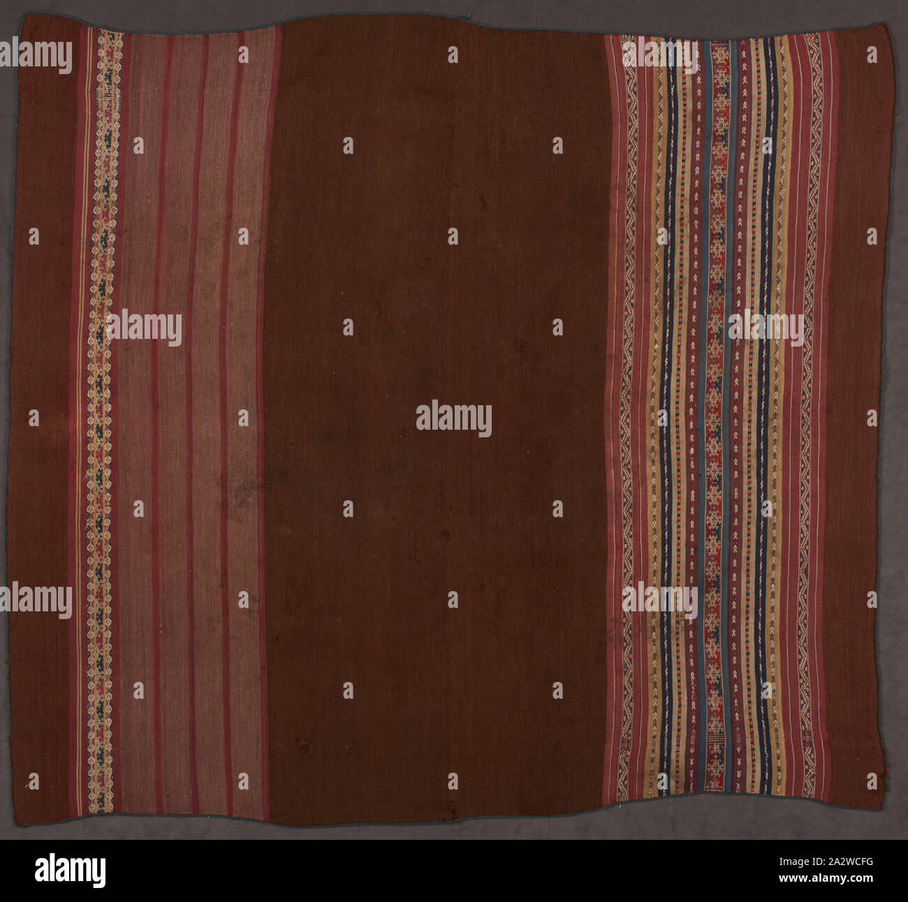 Wedding shawl (Aksu), Aymara people, about 1850, camelid fiber, 52 x 49 ...