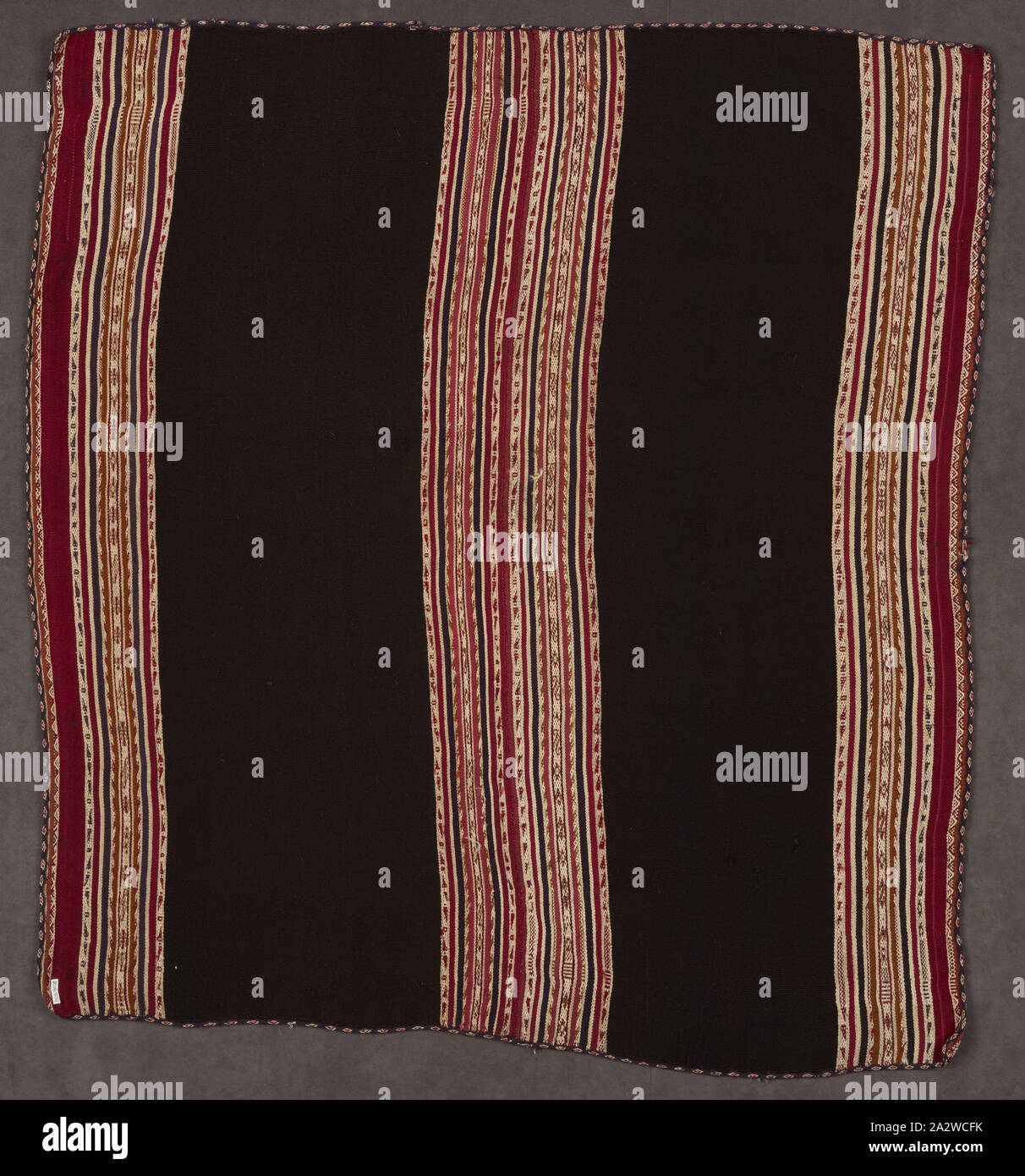 woman's shawl, Ahuayo, Aymara people, about 1850, camelid fiber, 37-1/2 ...
