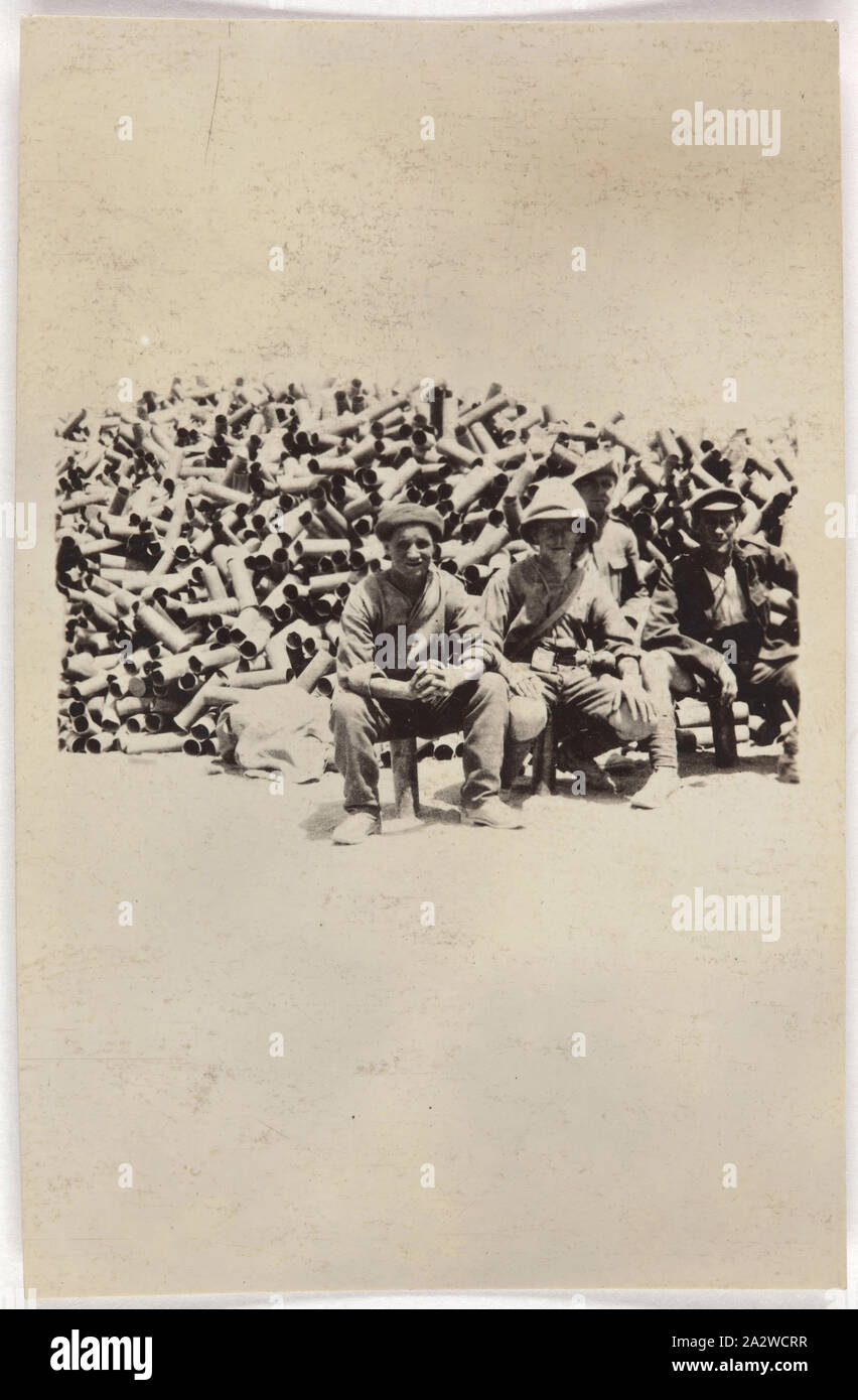 Photograph - '18 Pounder Shell Cases', Gallipoli, Private John Lord ...