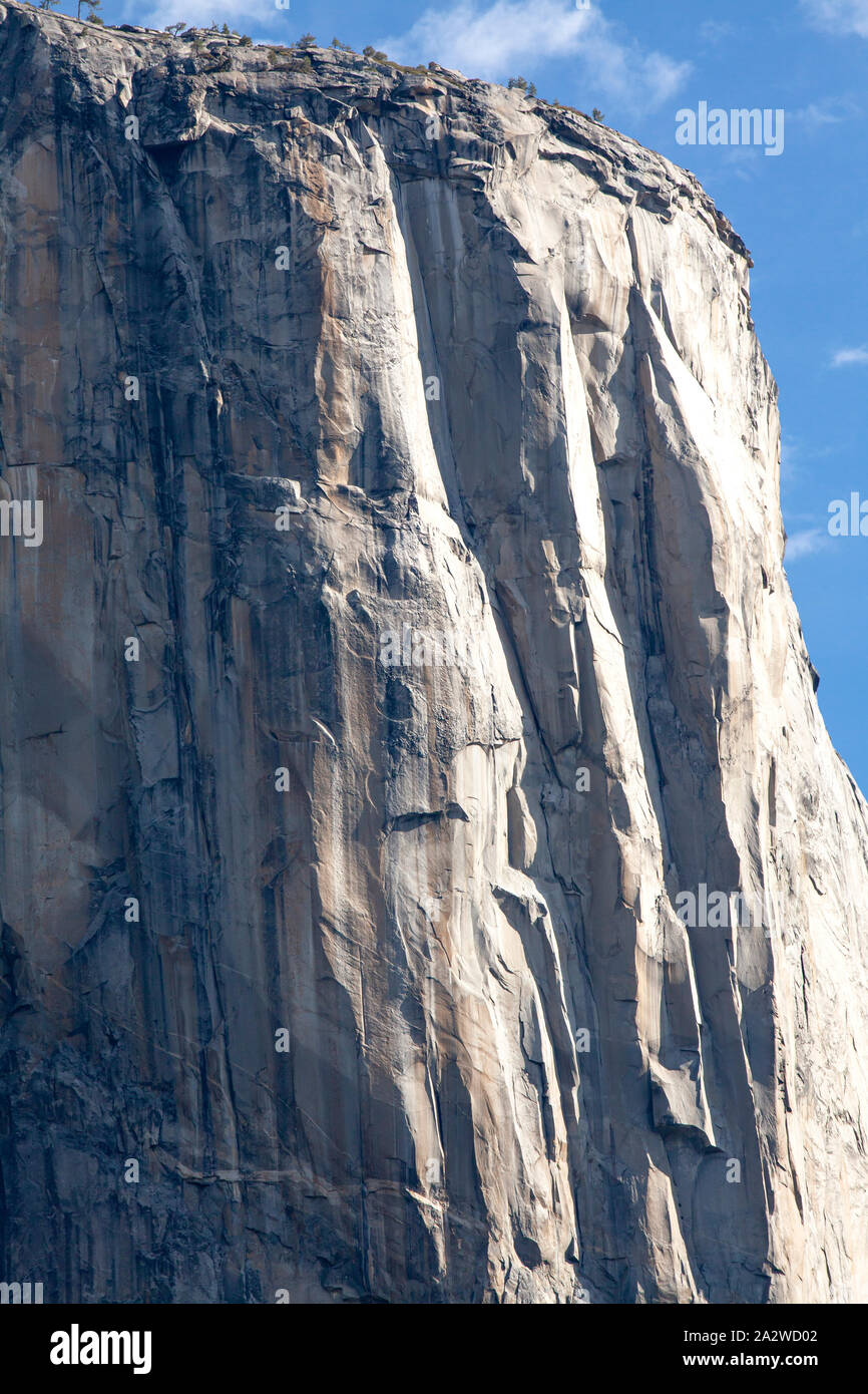 El Capitan granite formation at Yosemite Valley in California Stock ...