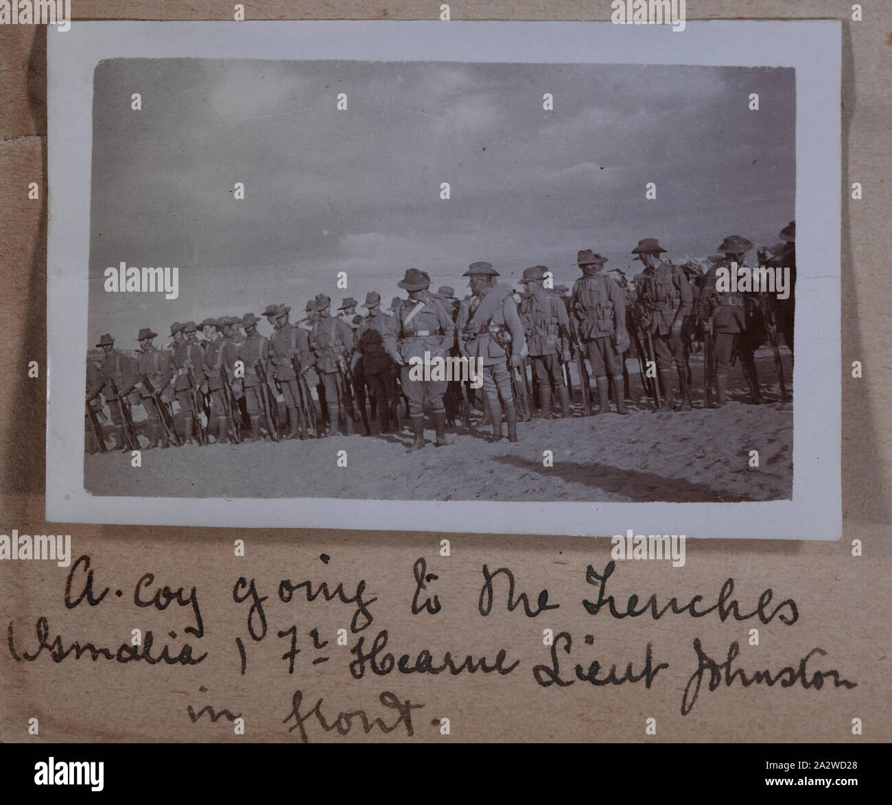Photograph - 'A Corp. Going to the Trenches', Egypt, Captain Edward ...