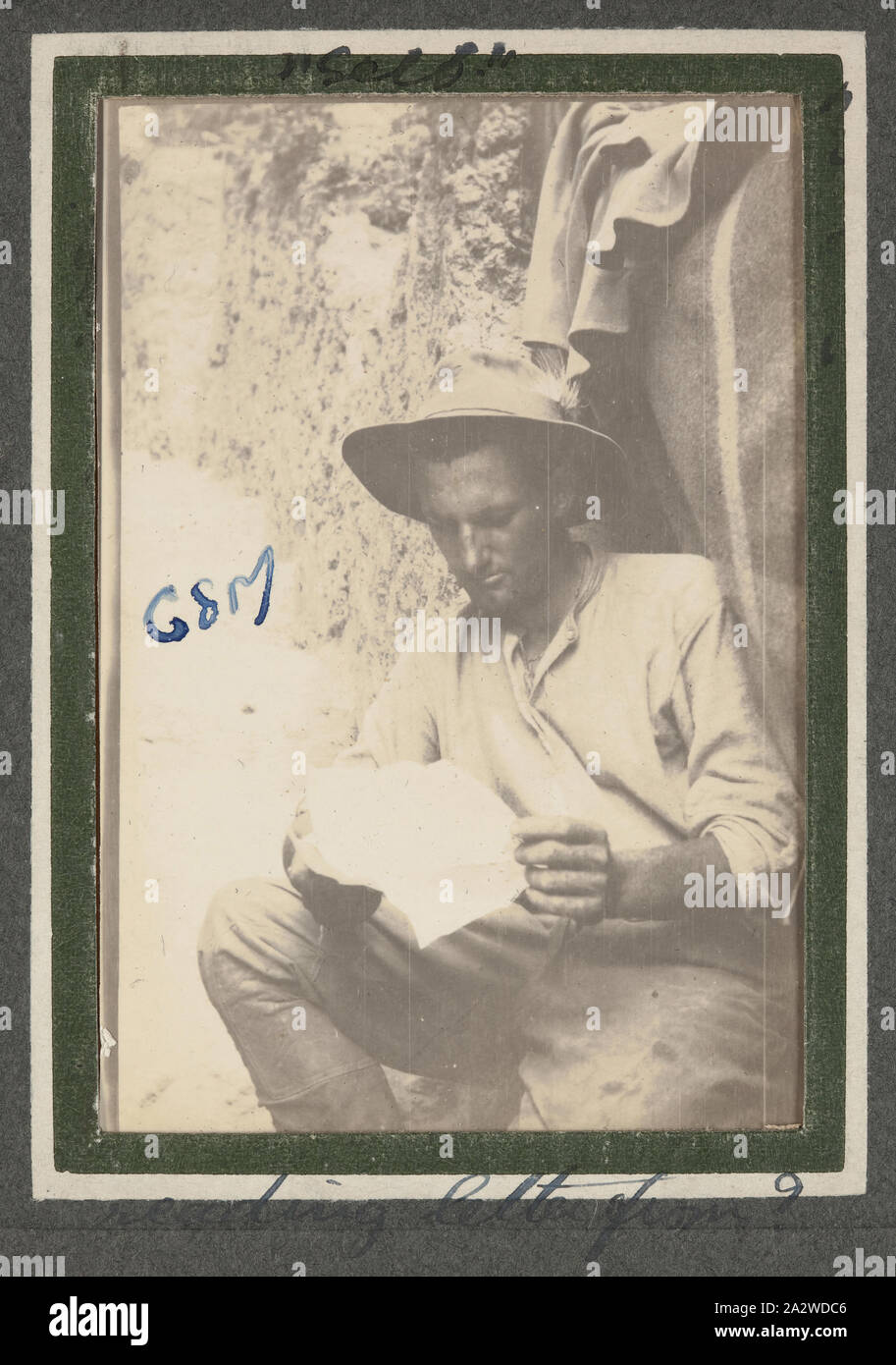 Photograph - Soldier Reading Letter, Gallipoli, Turkey, Trooper George ...