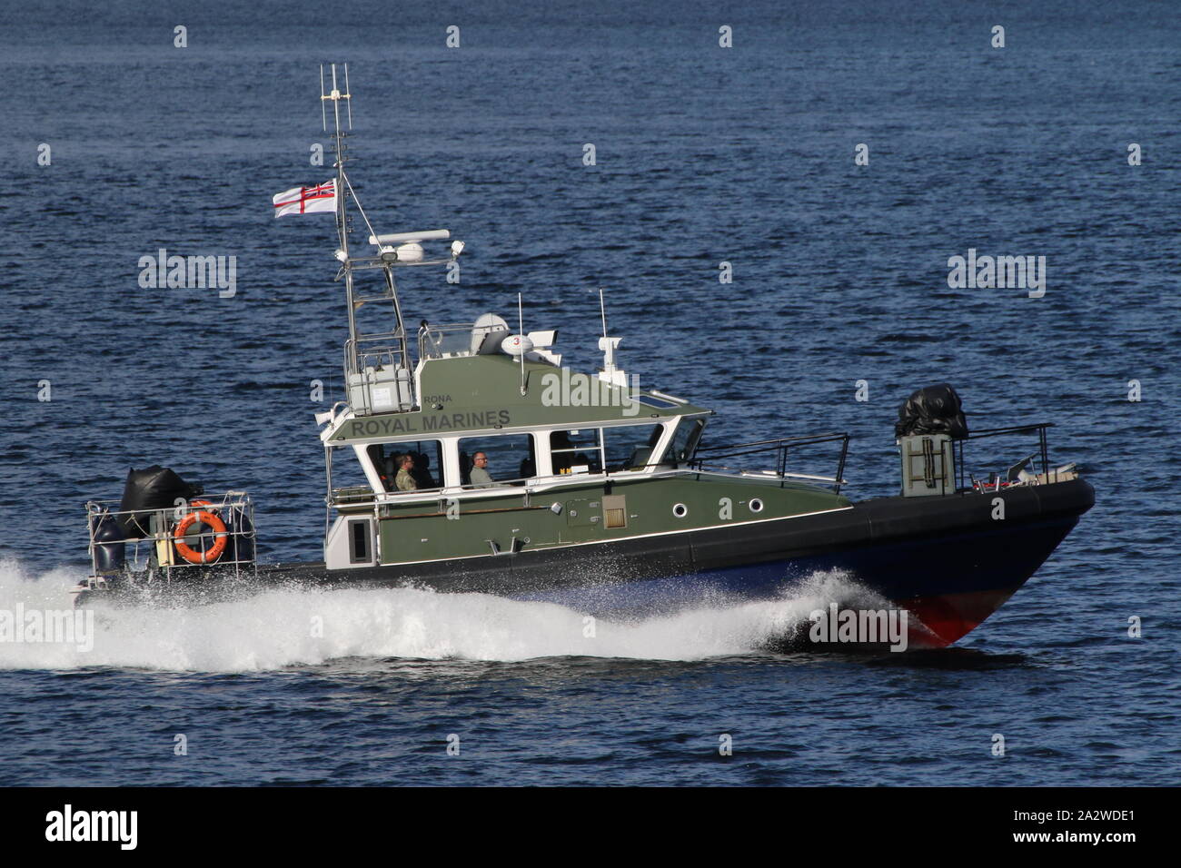 Rona, an Island-class launch operated by the Royal Marines (43 Commando ...