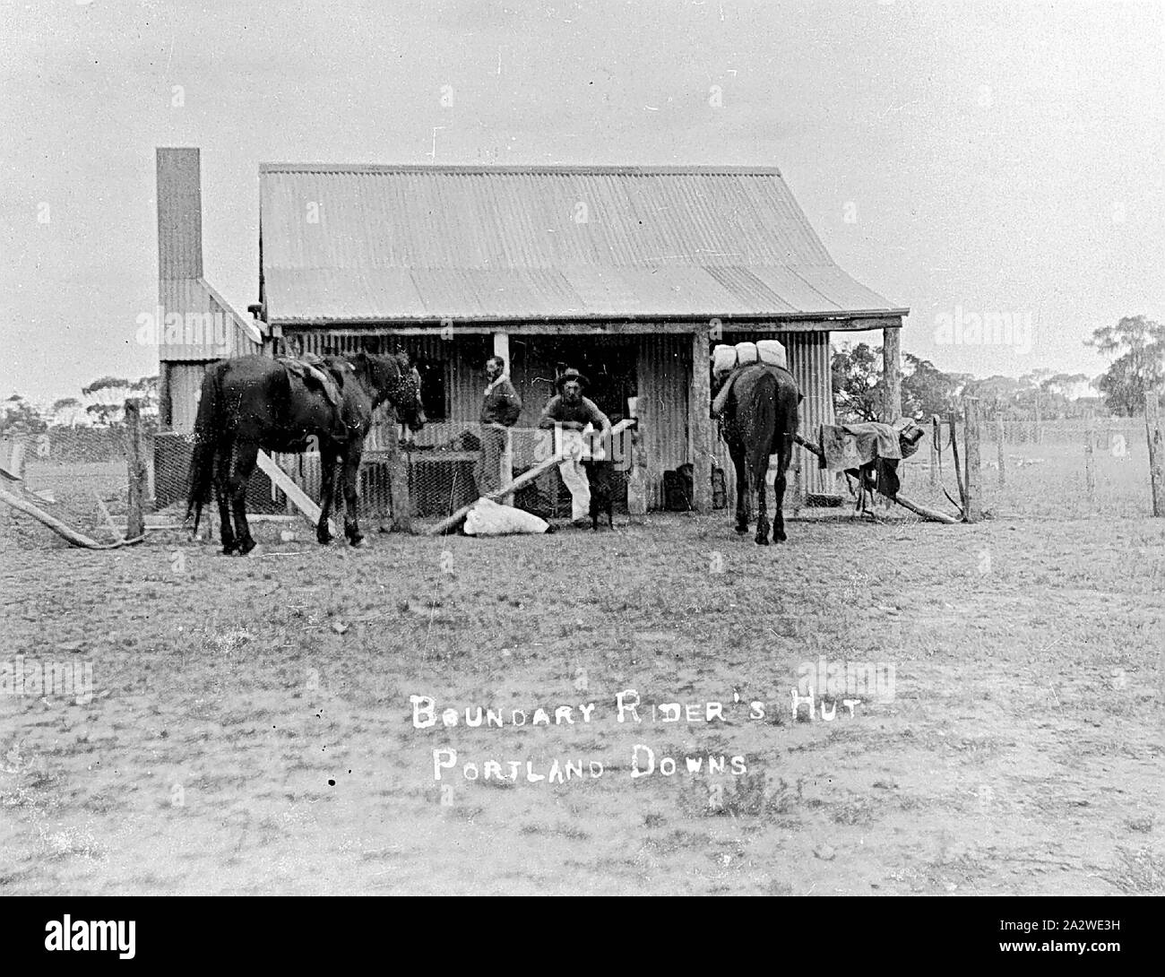 Negative - 'Boundary Rider's Hut, Portland Downs', Isisford District ...