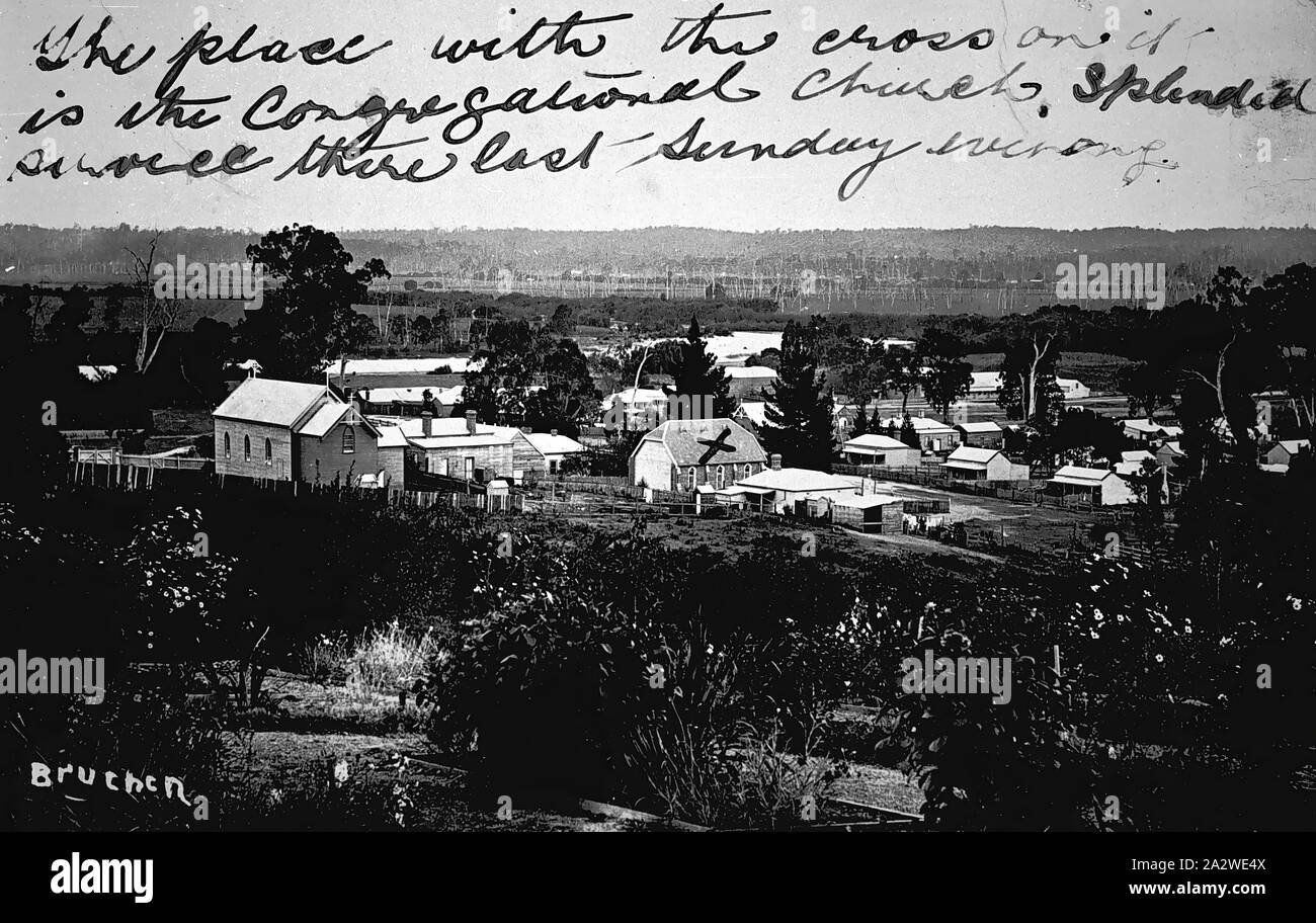 Negative - Bruthen, Victoria, 1911, The township of Bruthen Stock Photo ...