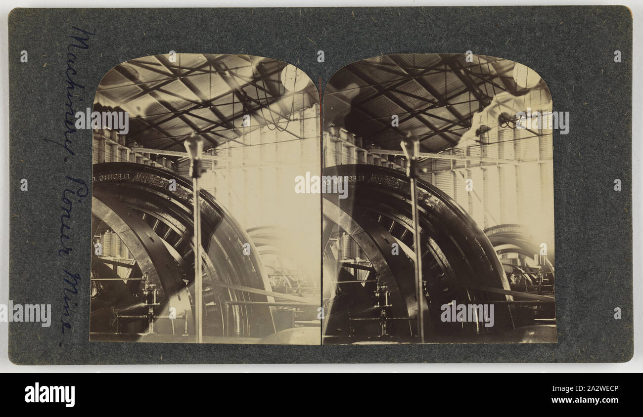 Stereograph - Charlotte Plains Gold Mine, Generator, Victoria, circa ...