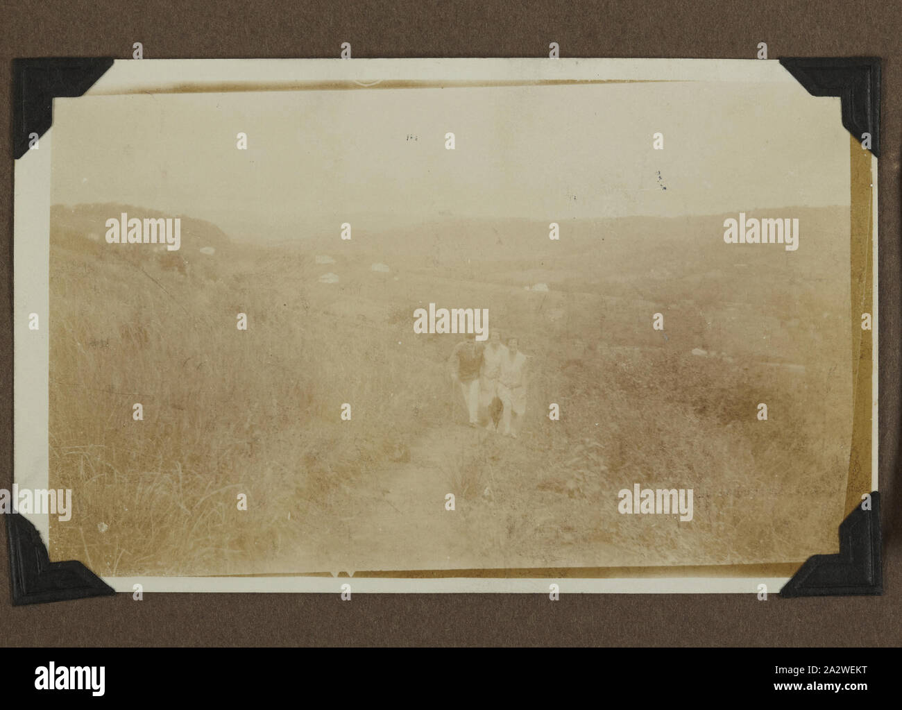 Photograph - Cliff, Jess & I walking up a Hill, England, circa 1928 ...