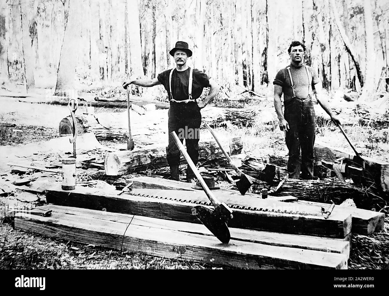 Men cutting sleepers hi-res stock photography and images - Alamy