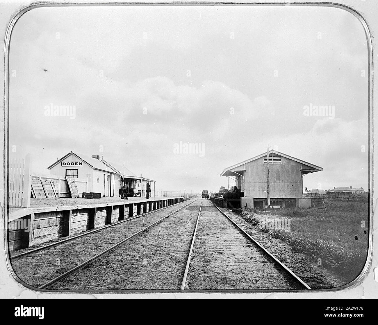 Negative - Dooen, Victoria, 1885, The Dooen Railway Station Stock Photo ...