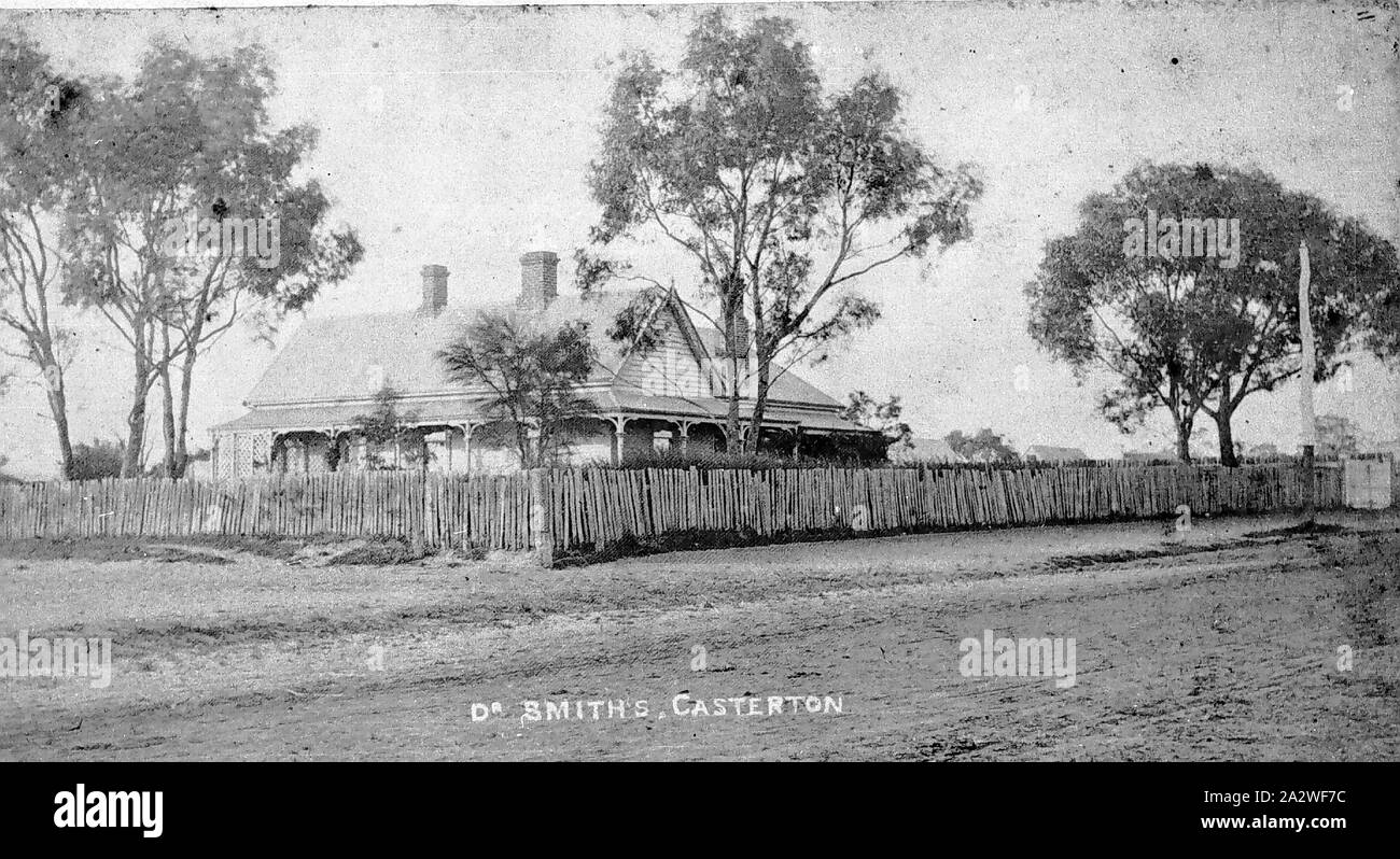 Negative - Casterton, Victoria, circa 1890, Dr. Charles Smith's house ...