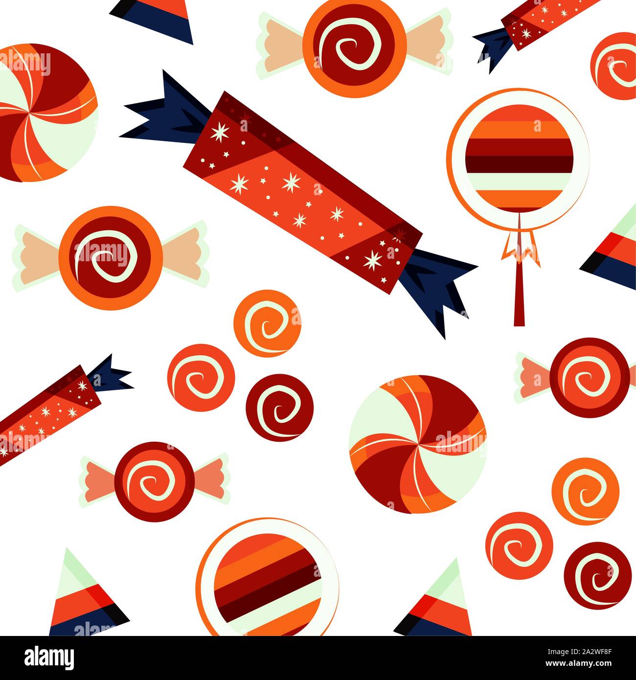 halloween sweet candies pattern background Stock Vector Image & Art - Alamy