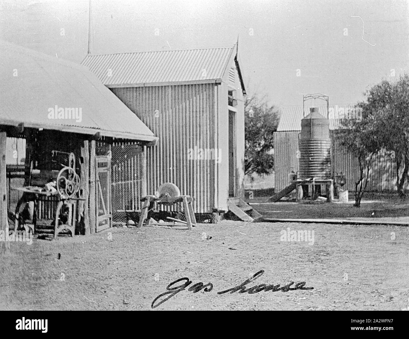 Negative - 'Gas House', Portland Downs Station, Isisford District ...