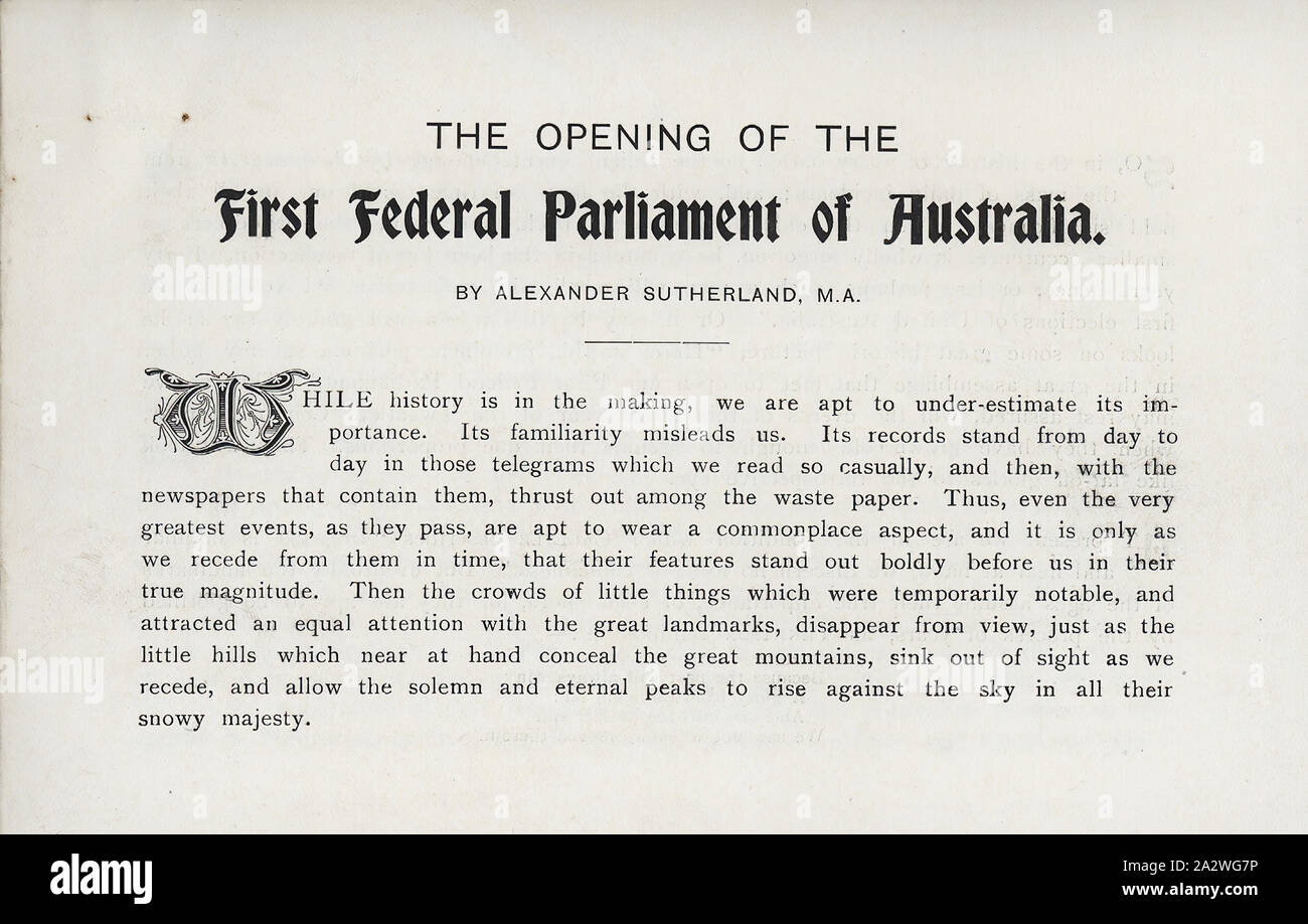 First australia parliament opening hi-res stock photography and images ...