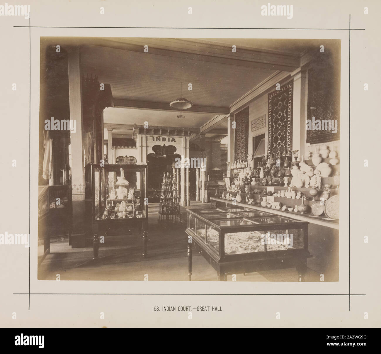 Photograph - Indian Court, Great Hall, Exhibition Building, 1880-1881 ...