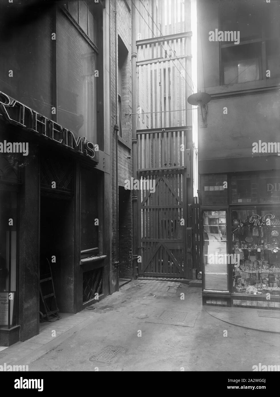 Glass Negative, Back of 252 Collins St from Howey Place, Melbourne, 26 ...