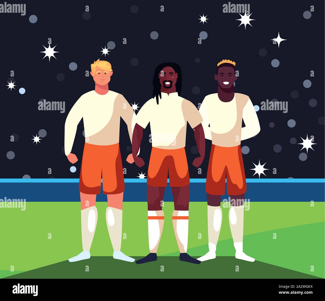 Goalkeeper standing goal Stock Vector Images - Alamy