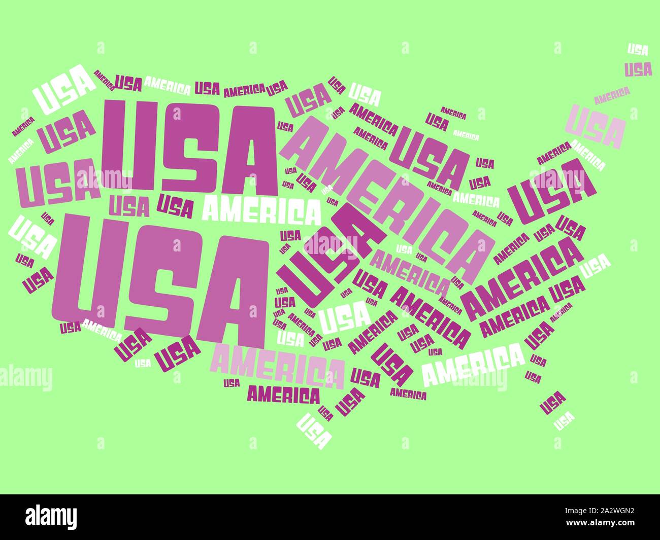 Map of United States of America word cloud Vector illustration eps 10 ...