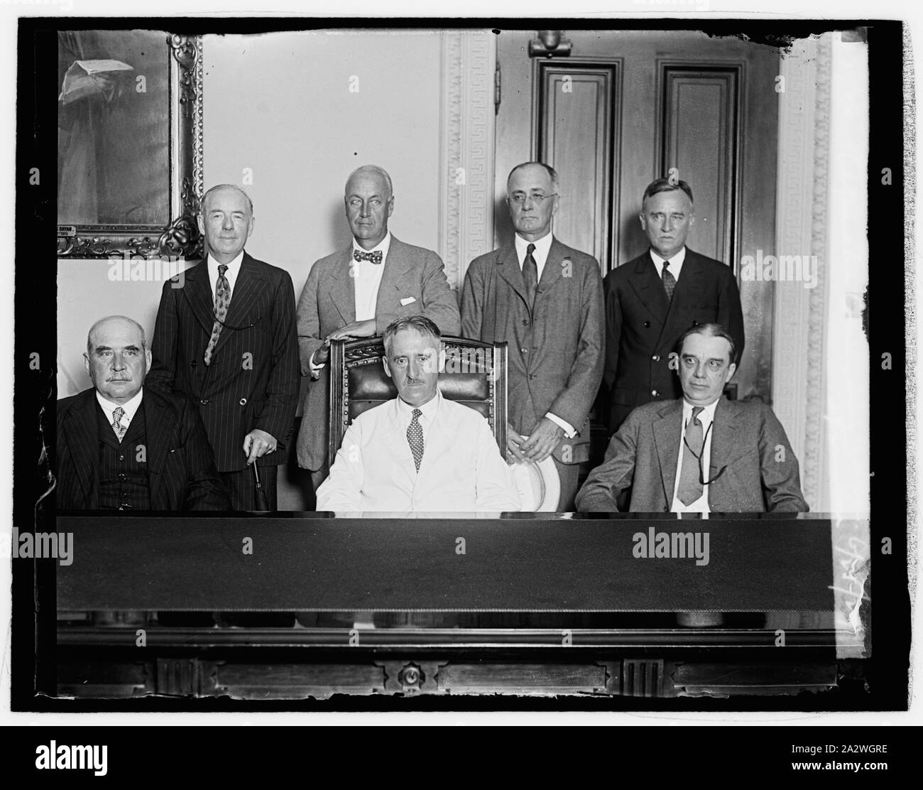 Reparations Commission with Stevenson, 6/25/29 Stock Photo - Alamy